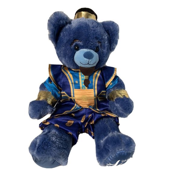 Build-A-Bear | Toys | Build A Bear Plush Disney Aladdin Blue Genie Teddy With Costume 9 New Wot ...